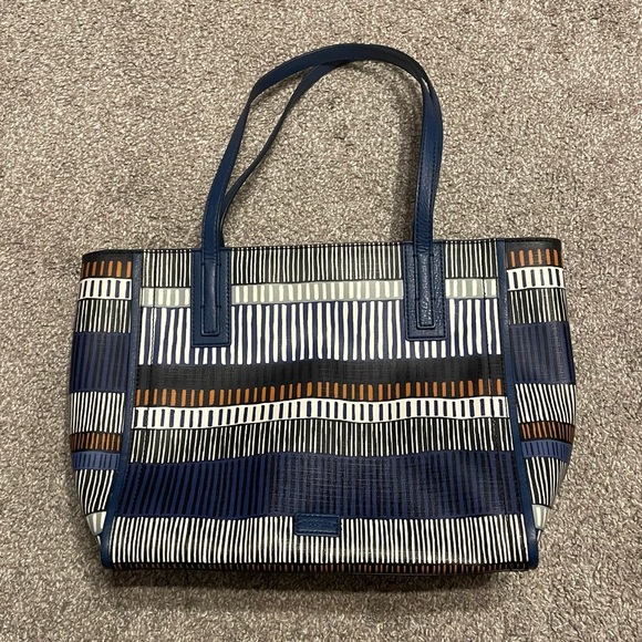 Fossil | Bags | Fossil Emma Navy Dash Tote Bag | Poshmark